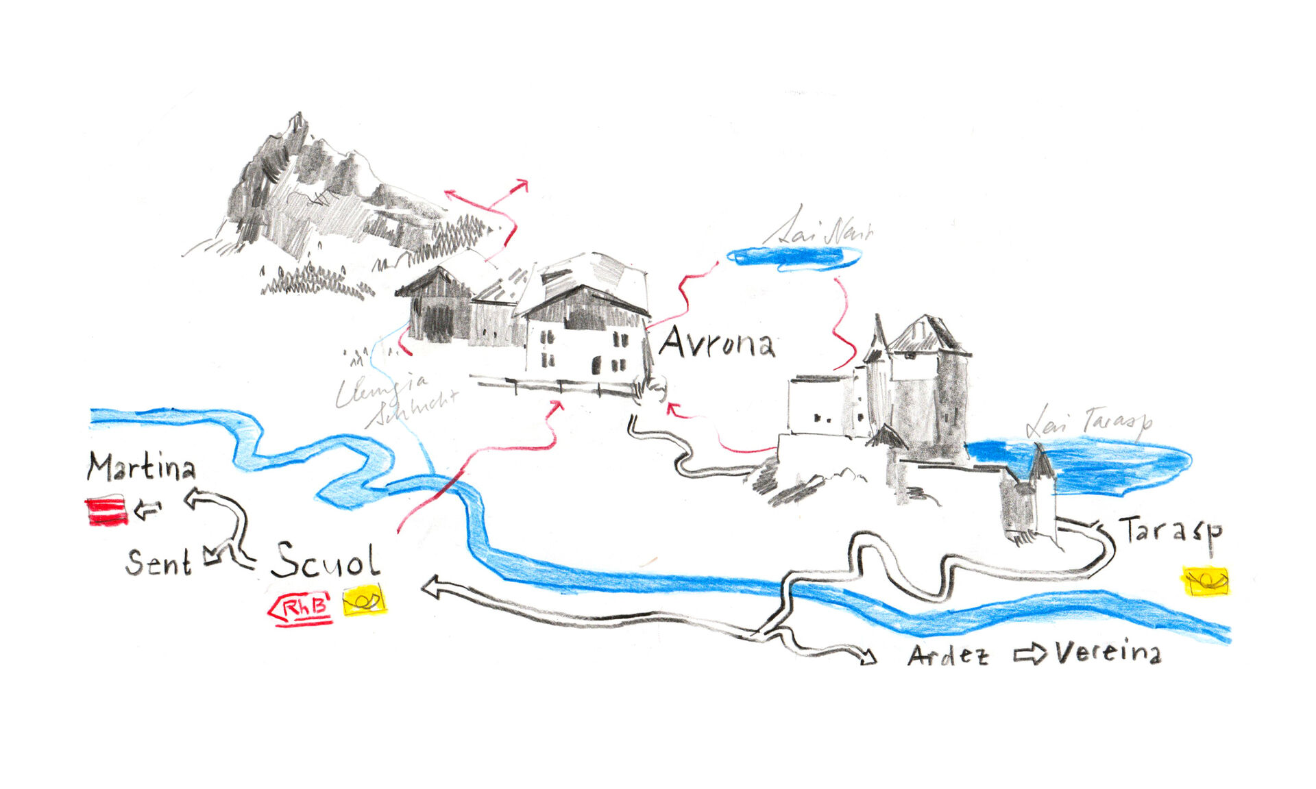 Anreise zum Gasthaus Avrona